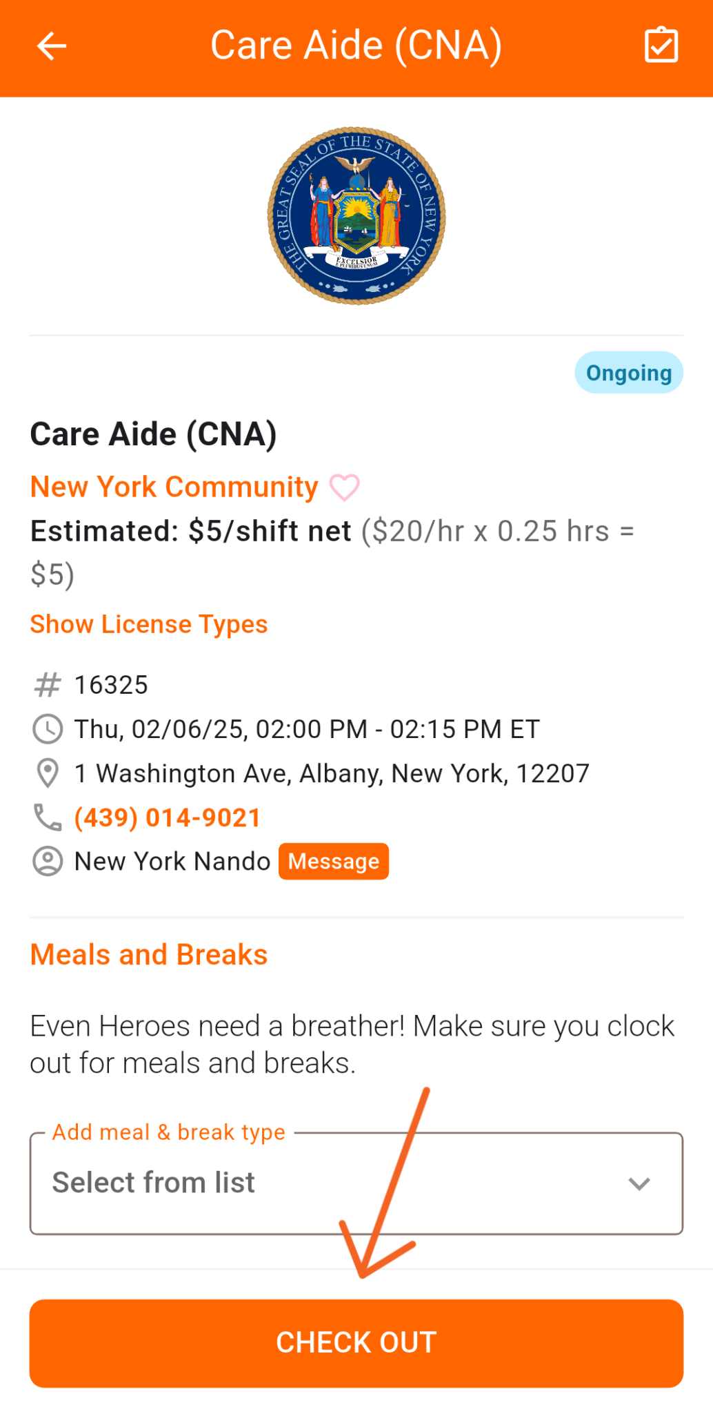 Checking Out of a Shift - KARE