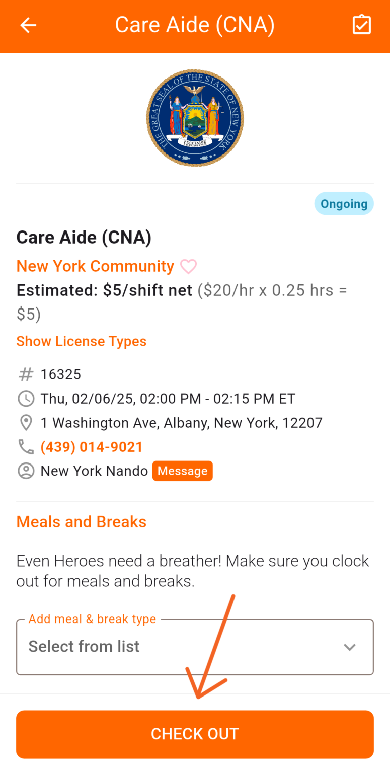 Checking Out of a Shift - KARE